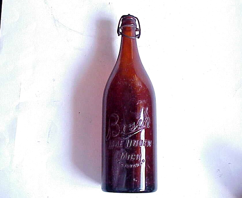 Antique Bosch Lake Linden MI Pop Top Beer Bottle | eBay