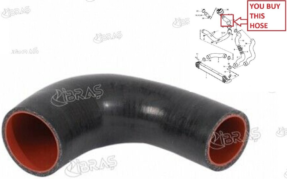 VOLVO V40 V50 V70 S40 S60 S80 C30 XC60 XC70 2.0D TURBO INTERCOOLER HOSE ...