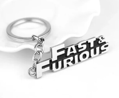 Fast Furious Metal Keyring Silver Key Chain Vin Diesel Dom Toretto Free ...