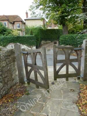 Photo 6x4 Looking from the church path at Oving over to the rectory ...