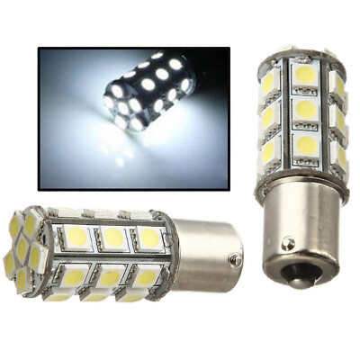 #1156 27SMD White LED 12V Park Parking Back Up Tail Light Turn Signal ...