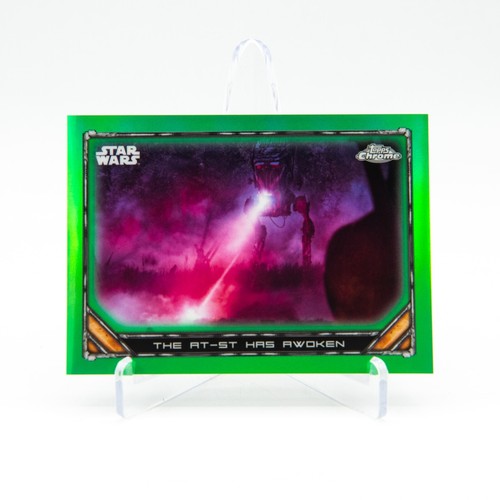 2022 Topps Chrome Star Wars The Mandalorian The AT-ST HAS AWOKEN Green ...