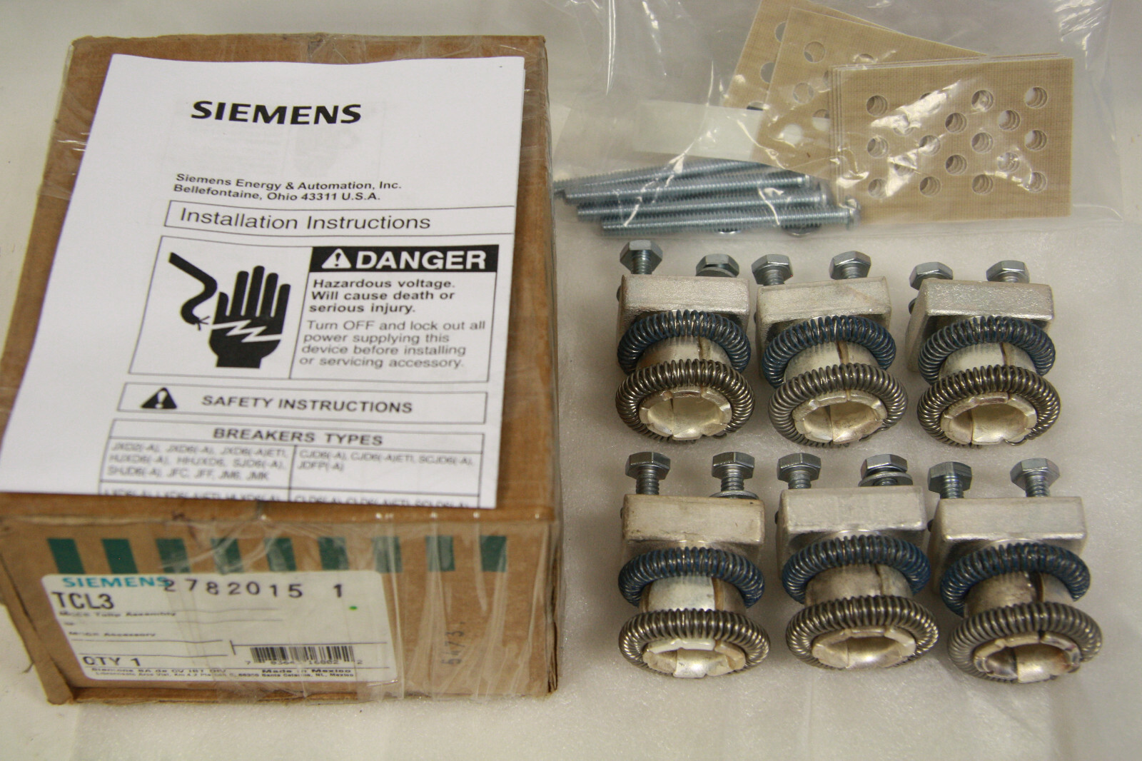 SIEMENS CAT NO TCL3 TULIP CONNECTOR ACCESS. KIT PLUG IN ATT BRK ONLY L ...