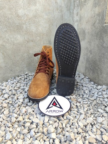 US Army WW2 Rough Out Leather Military Ankle Boot With Rubber Sole ...