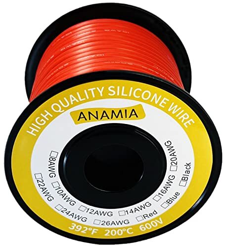 10 Gauge 10 Awg Silicone Wire 50ft Red Ultra Flexible Stranded Tinned ...