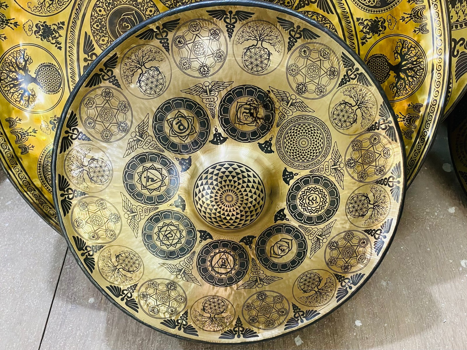 70-100cm Flower of life Engraved fancy Gong-Good Sound Quality -Best ...