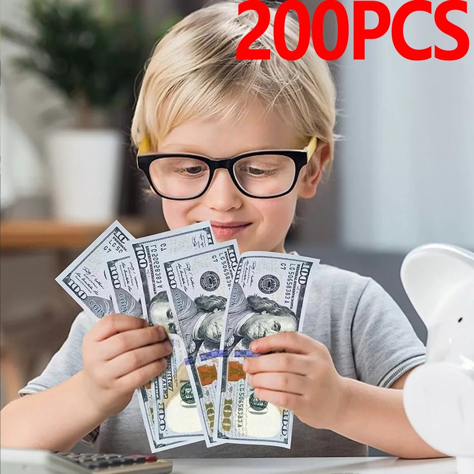 200 pcs Movie Props money Fake bills look real for video party ...