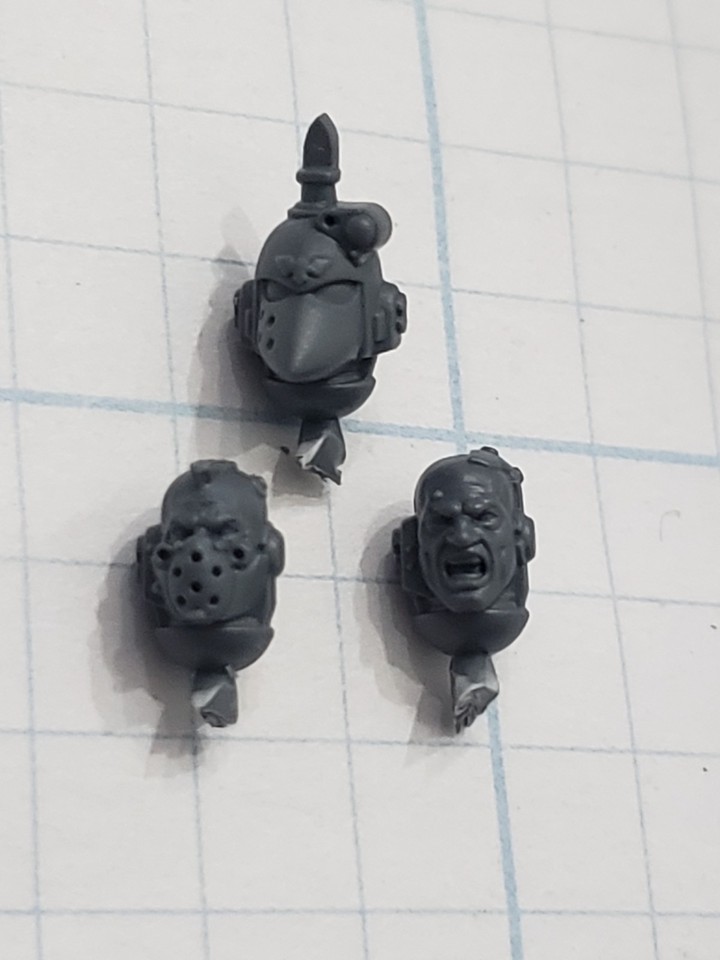 30K Space Marine Bits Mark 6 VI Tactical Squad Sergeant Helmet & Bare ...