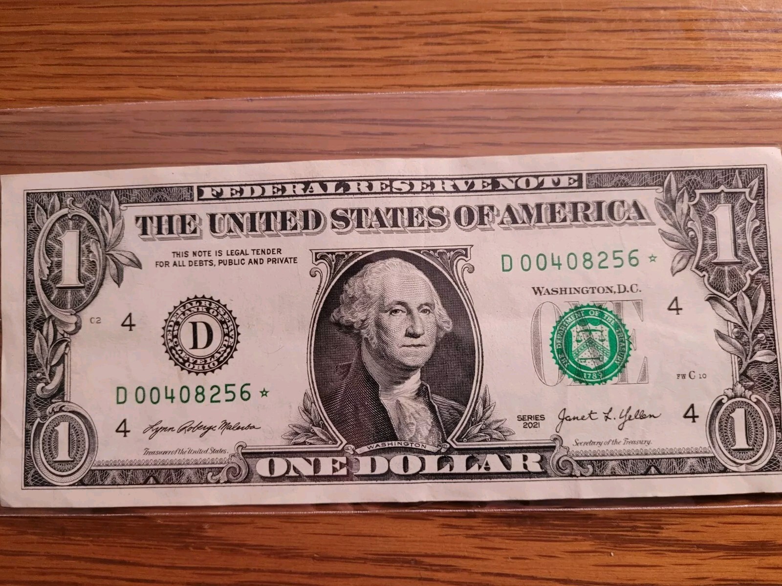 RARE $1 STAR NOTE SERIAL ~00408256 VERY LOW RUN & PRINT | eBay