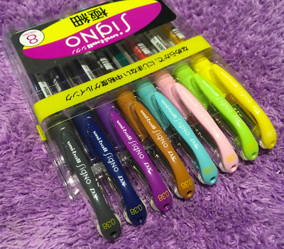 8x Uni-ball SIGNO DX Pen Special Color Dark Gray Prussian Blue Green ...