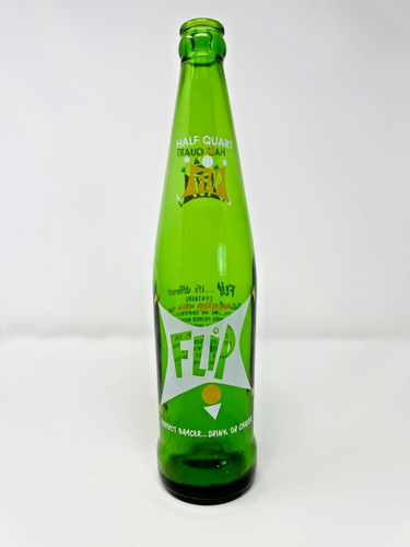 Flip soda bottle. Dad's Bottling Co. of Chicago; 2-color ACL Half Quart ...