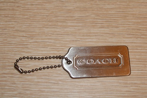 COACH Silver Tone Metal Large Sized Hang Tag Purse Replacement Charm ...