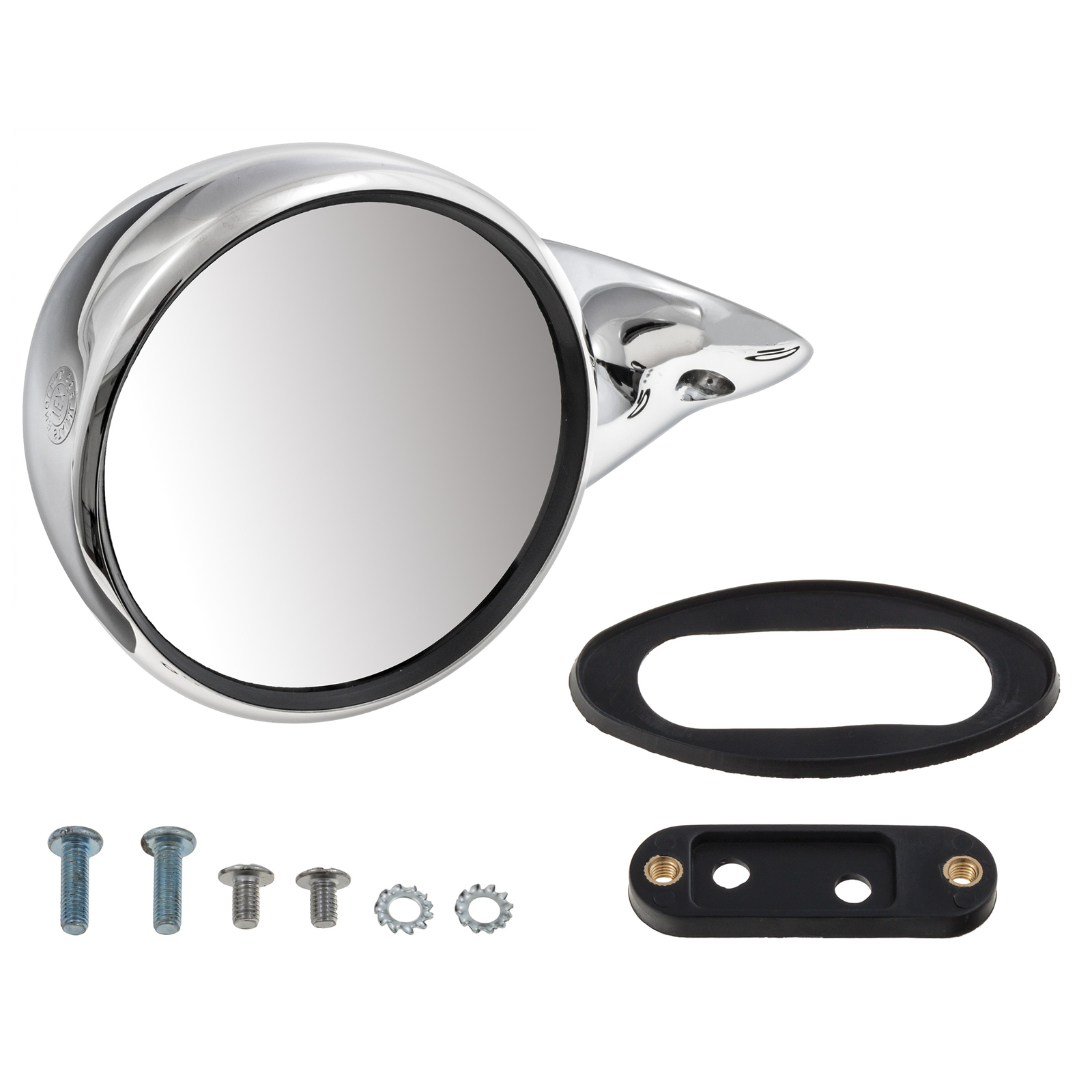 Classic Mini Door Mirror LH Bullet racing style Chrome Tex Automotive ...