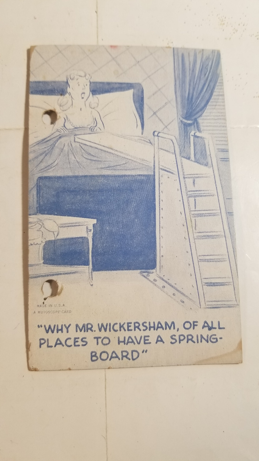 Why Mr Wickersham, Of All Places to Have a Spring-Board Mutoscope Joke ...