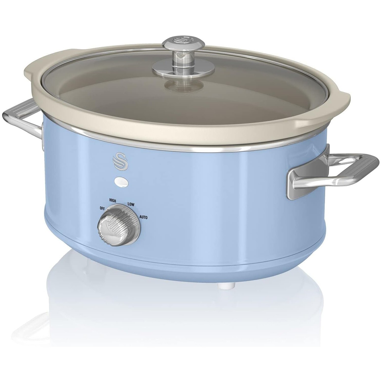 Swan Retro Slow Cooker with 3 Temperature Settings and Keep Warm 3.5L ...