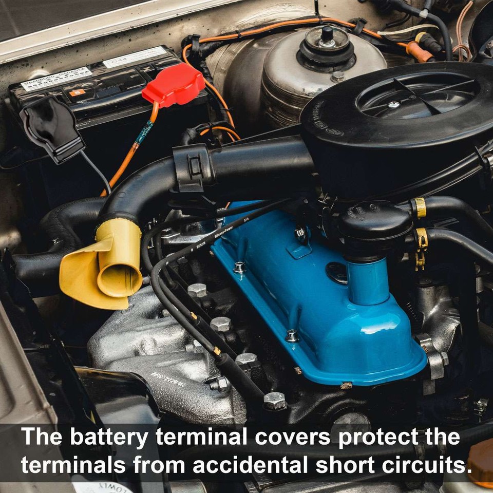 2PCS Battery Terminal Covers Positive Negative Top Post Cover For Car ...