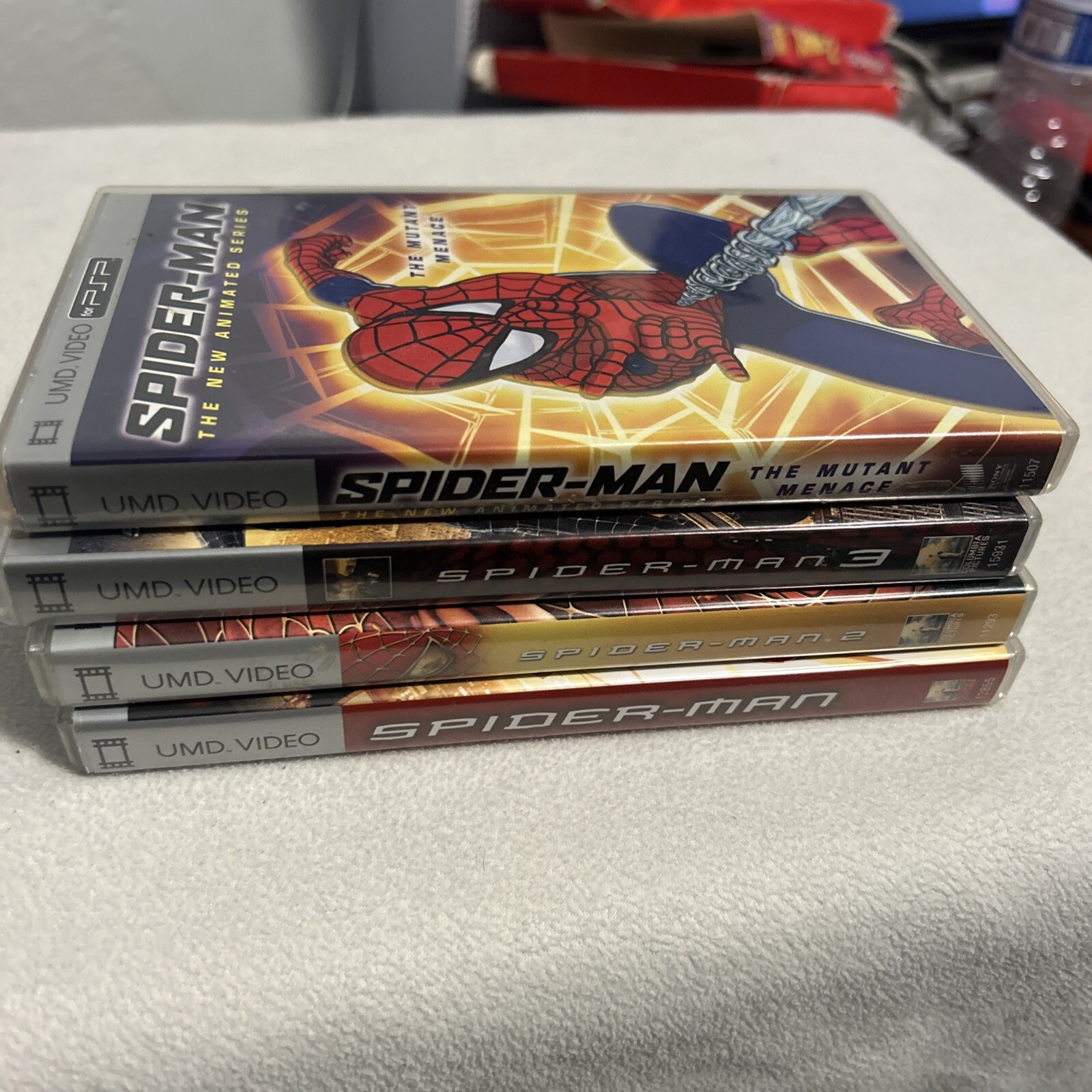 Spiderman 1,2,3 And Animated Series Complete Set. Sony Psp Umd