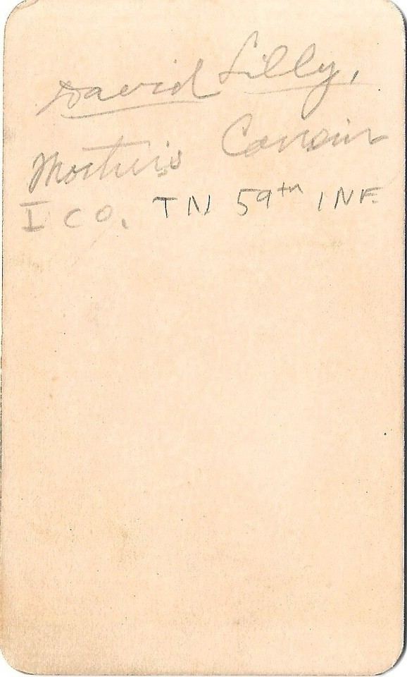 David Lilly 59th Tennessee Confederate Civil War Rare Regiment Eakin ...