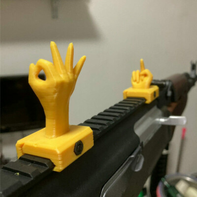 3D Plastic Gesture Sights for 21mm Wide Rail Mount Base Toy Gun ...