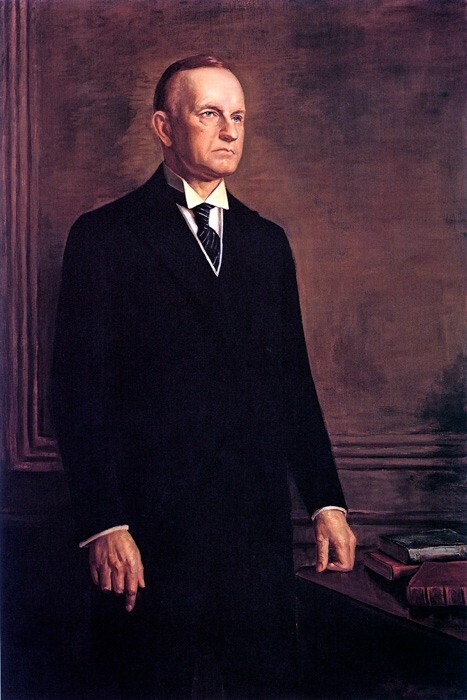 CALVIN COOLIDGE AMERICAN PRESIDENT PORTRAIT USA PAINTING REPRO | eBay