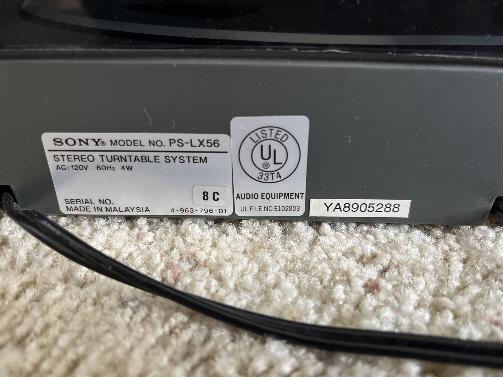 SONY PS-LX56 Servo Controlled Semi-Automatic Stereo Turntable Record ...