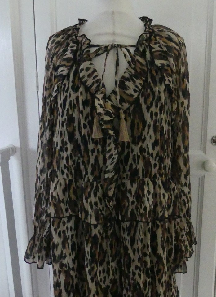 BNWT Tu Animal Print Lined Long Sleeve Dress UK 14 | eBay UK