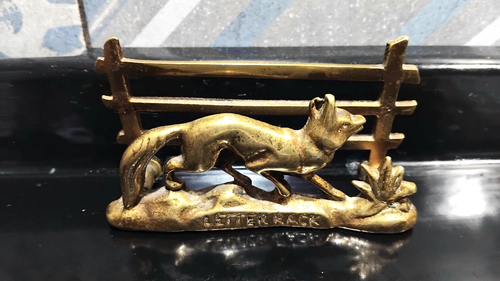 Brass Fox Vintage Letter Rack 9cm | eBay UK