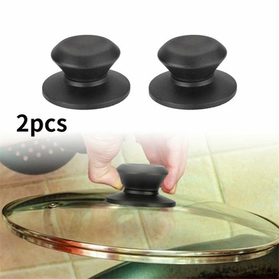 Black Cookware Knob Screw Pot Lid Handle Pot Lid Knob Circular Holding ...