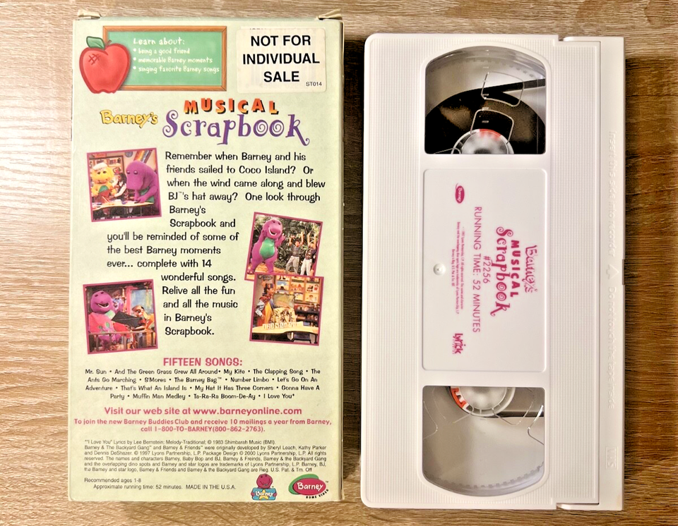 Barney's Musical Scrapbook VHS Classic Collection 2000 Barney White ...