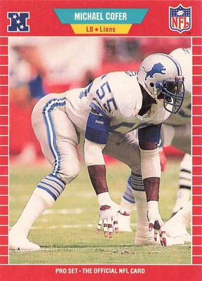 1989 Pro Set #119 Michael Cofer Detroit Lions A123 | eBay