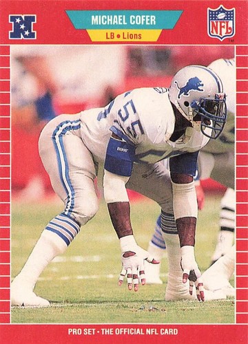 1989 Pro Set #119 Michael Cofer Detroit Lions A123 | eBay