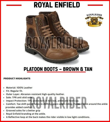 ROYAL ENFIELD PLATOON BOOTS - BROWN & TAN | eBay Australia