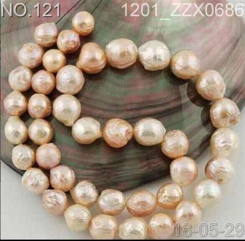huge 12-13mm Australian round keshi reborn gold pink KESHI REBORN PEARL ...