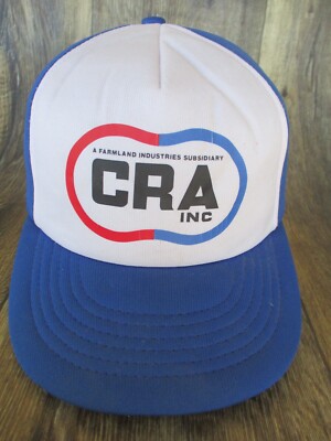 Vtg CRA Inc. A Farmland Industries Subsidiary Foam Snapback Trucker Hat ...