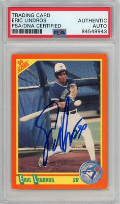1990 SCORE ROOKIE ERIC LINDROS FLYERS LEAFS JAYS AUTOGRAPHED SIGNED ...