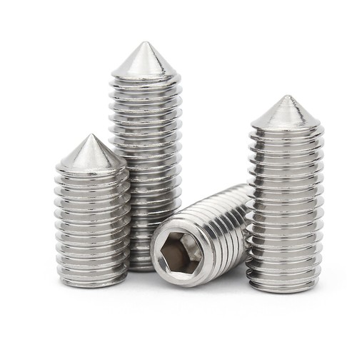 316 Stainless Steel Hex Socket Set Screw Cone Point Grub Screws M3 M4 ...