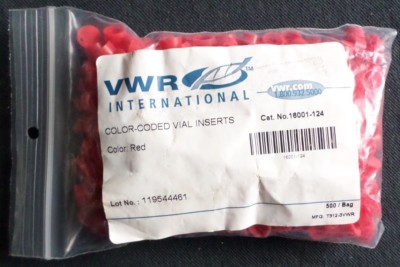 (500) VWR Red Colored Cap Inserts for Cryo Freezer Vials, 89004-336 | eBay