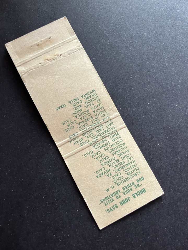 Matchbook Cover - Uncle John’s Pancake House | eBay