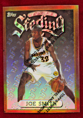 1996 Topps Finest Refractor Joe Smith With Coating Golden State ...