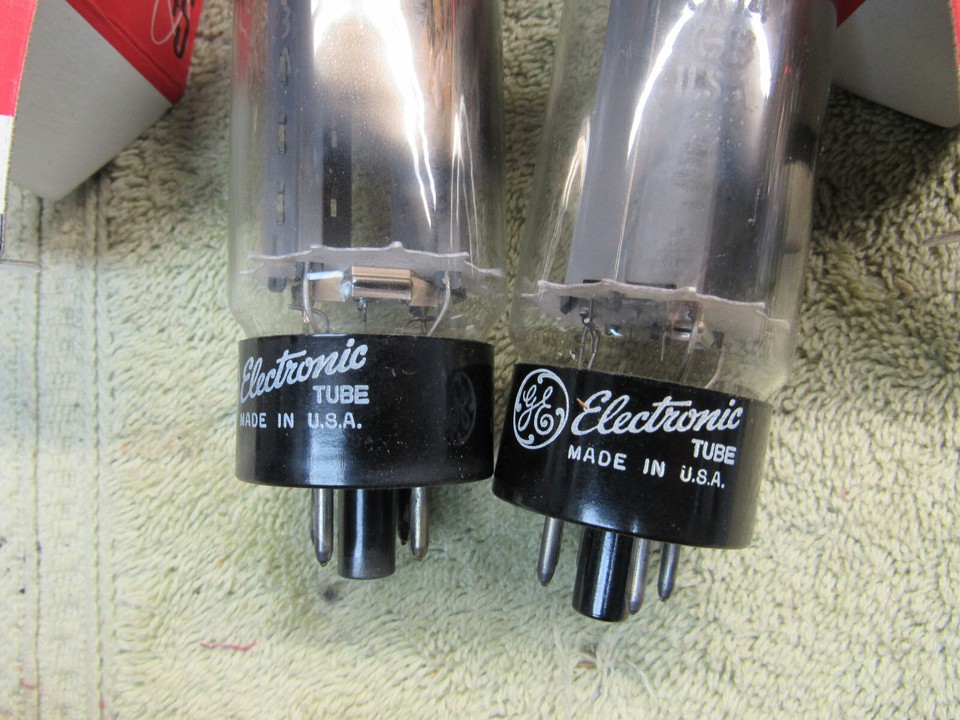 NOS NIB PAIR GE GENERAL ELECTRIC 5U4GB Rectifier Radio Audio TUBES 5U4 ...