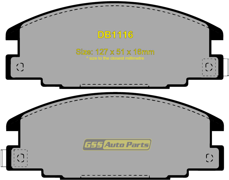 Bendix Heavy Duty Brake Pad Set - Front DB1116HD CHECK PAD SHAPE BEFORE ...