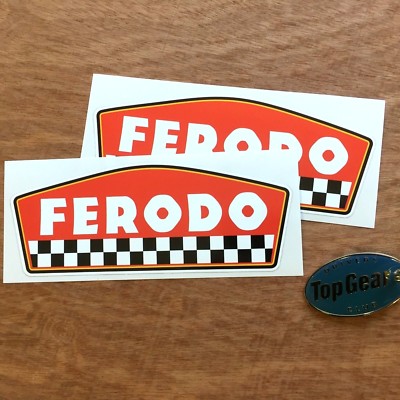 FERODO Brake Pad Shaped Classic Retro Car Stickers Decals 150mm 2 off ...