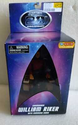 DIAMOND SELECT TOYS ART ASYLUM STAR TREK TNG COMMANDER RIKER w/COMMAND ...