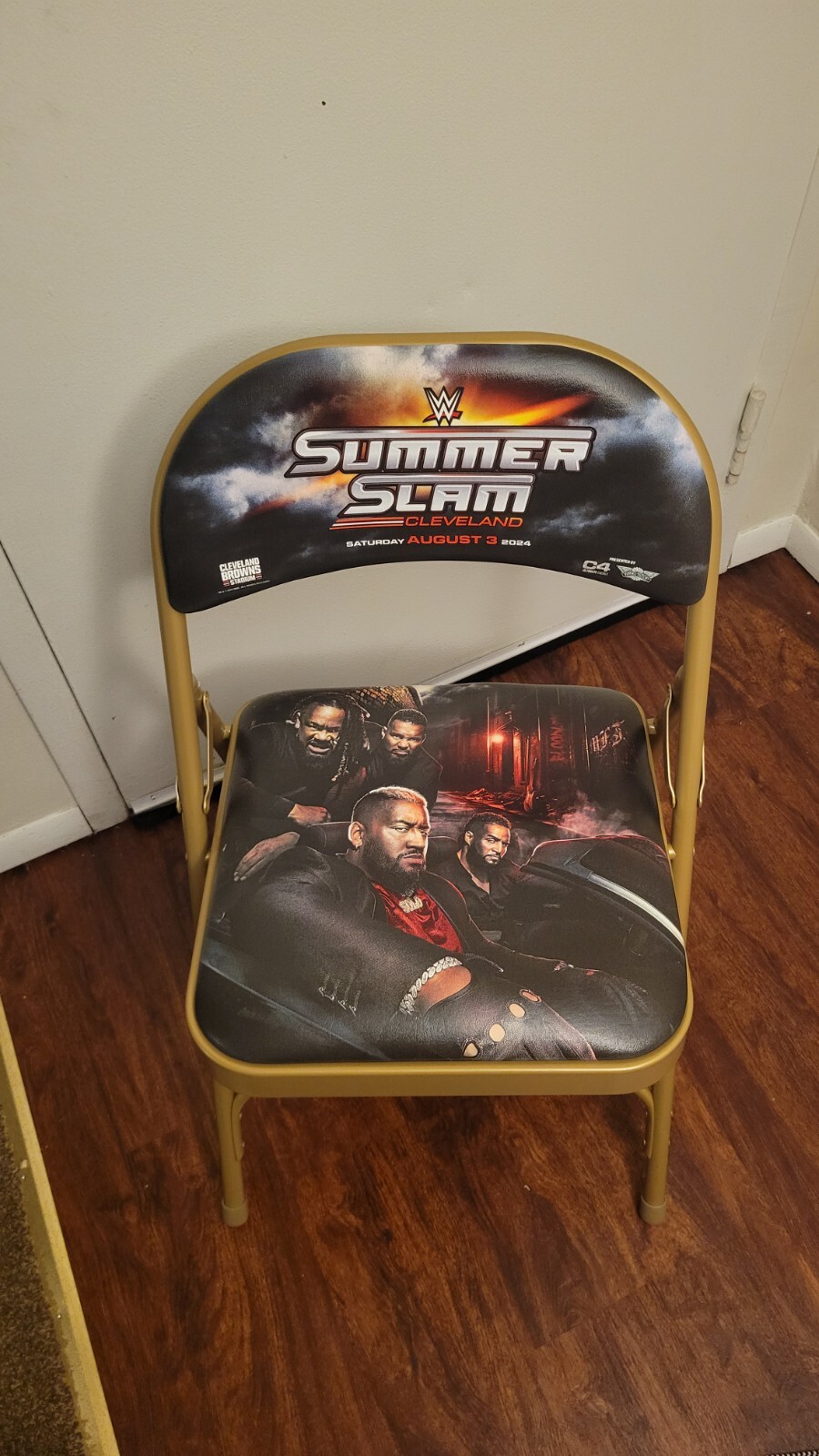 WWE Summerslam 2024 Limited Edition Gold Event Chair - Cleveland The ...