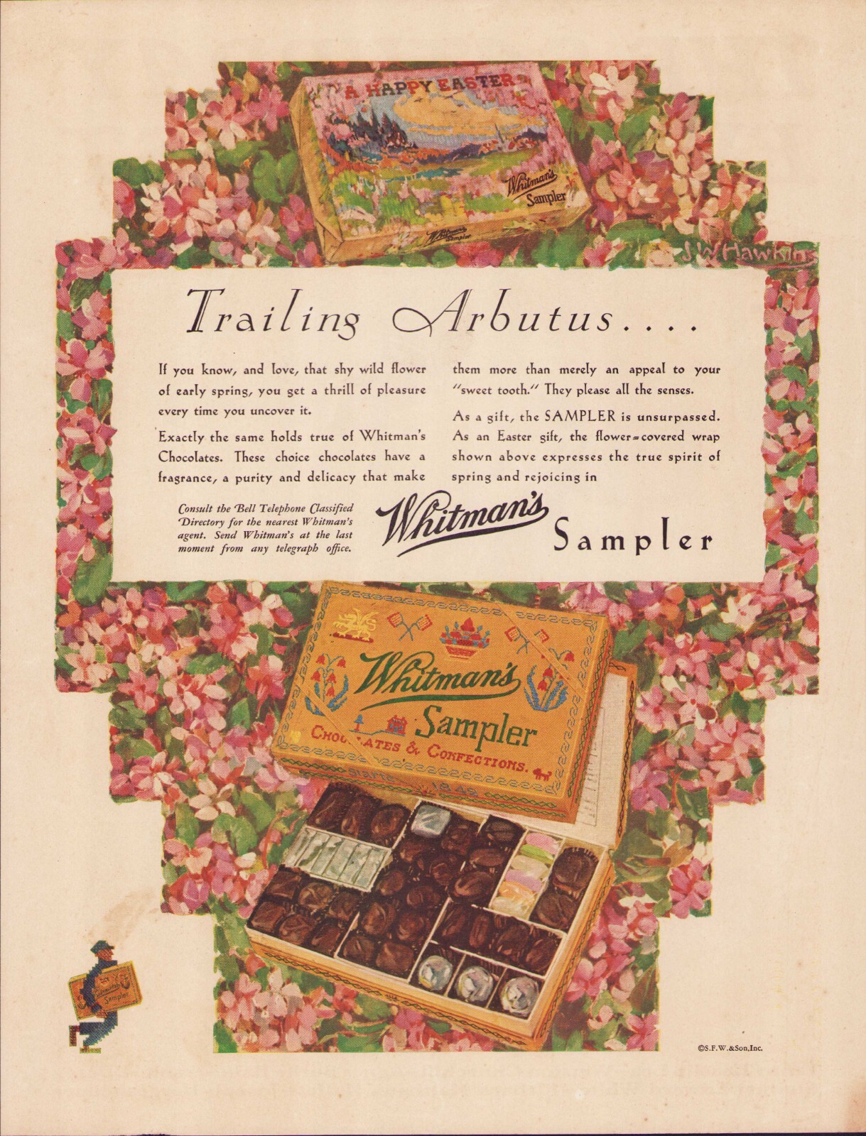 MAR 29 1930 Bellhop Spring Flowers Delivery SATURDAY EVENING POST COVER ...