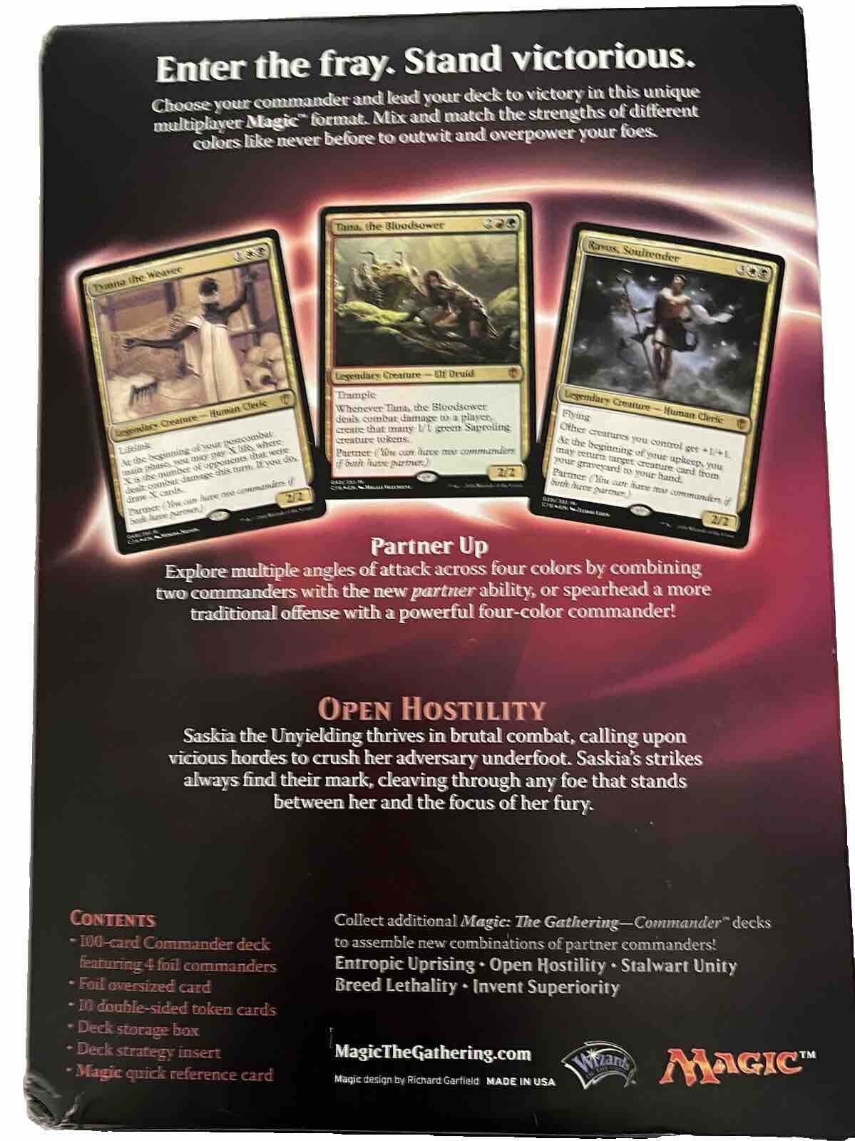 Wizards of the Coast Magic The Gathering Commander - Pack of 100 for ...