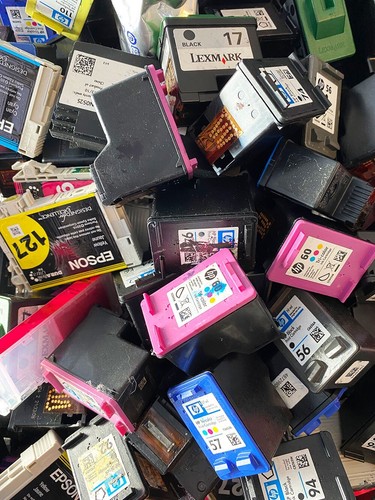 Mixed lot of 100 Virgin and Non Virgin Empty Ink Cartridges for Staples ...