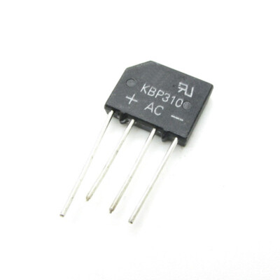 10PCS KBP310 Bridge Rectifier Module Flat 310 3A 1000V Single Phase 4 ...