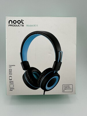 Nool Products Model K11 Foldable Stereo Kids Headphones Navy / Teal NEW ...