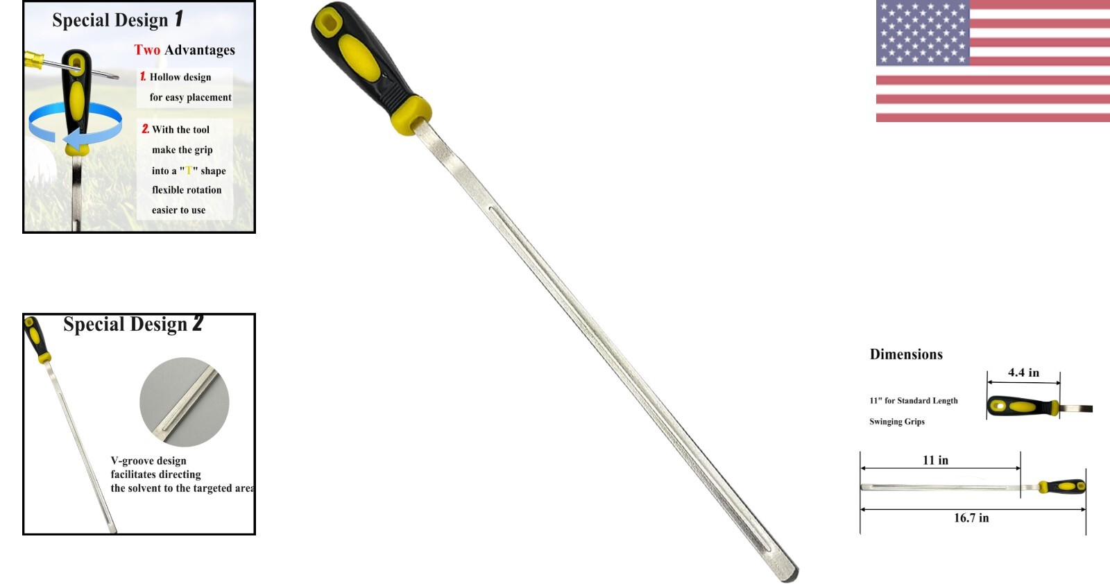 Golf Grip Removal Tool - V-Groove Design for Easy Grip Removal - 11 ...